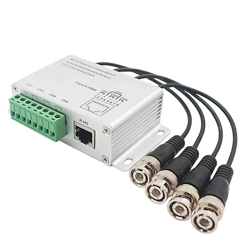 CCTV 4 Channel Passive Transmitter Video Balun BNC... – Grandado