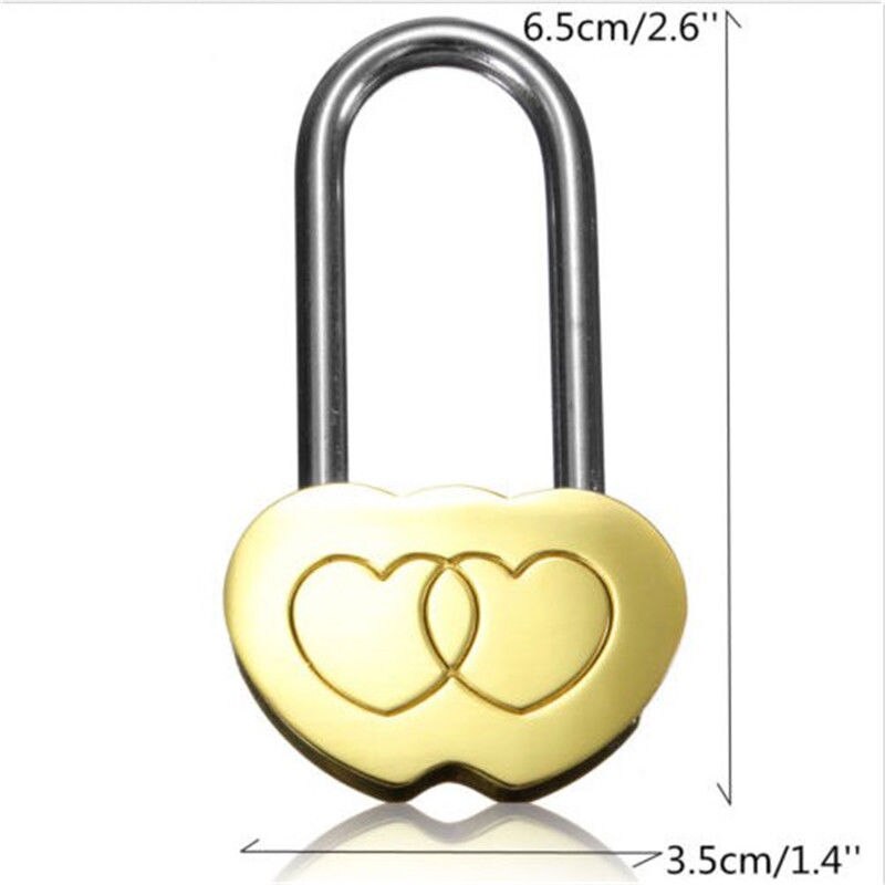 Love lock 1PC Padlock Love Lock Engraved Double He... – Vicedeal