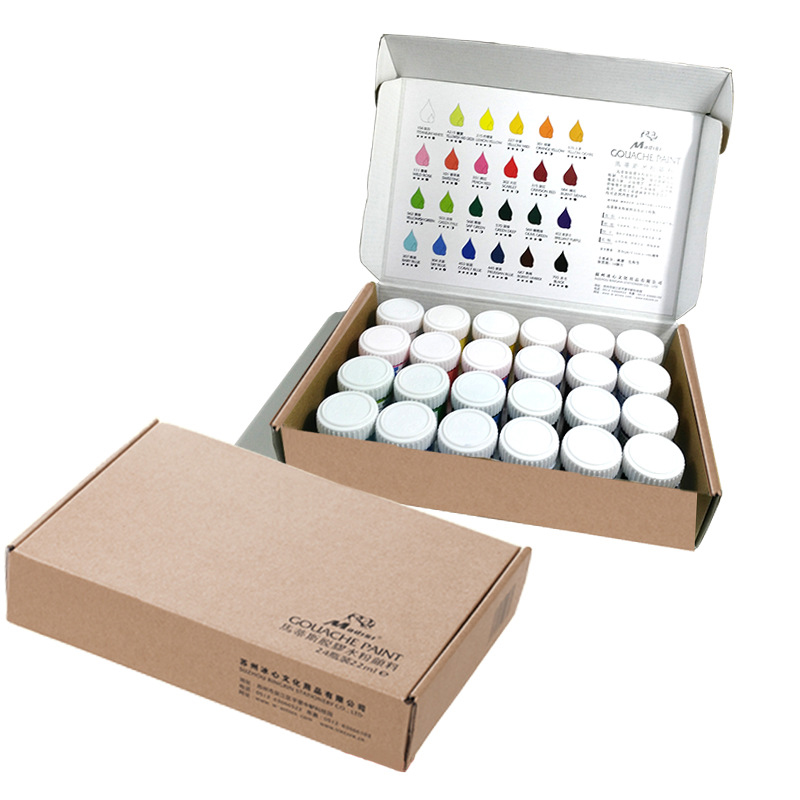 Degummed gouache paint set 24 colors gouache set p... – Grandado