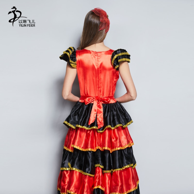 Adults Flamenco Dance Costumes Red Women Spanish D... – Grandado