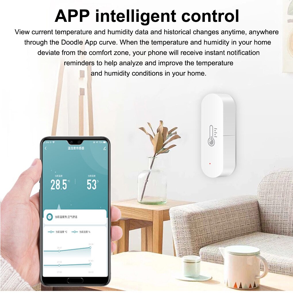 Zigbee Tuya Living Room Bedroom WiFi Temperature H... – Vicedeal