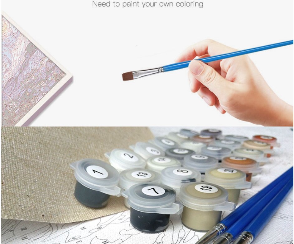 DIY digital oil painting hand-painted color fillin... – Grandado