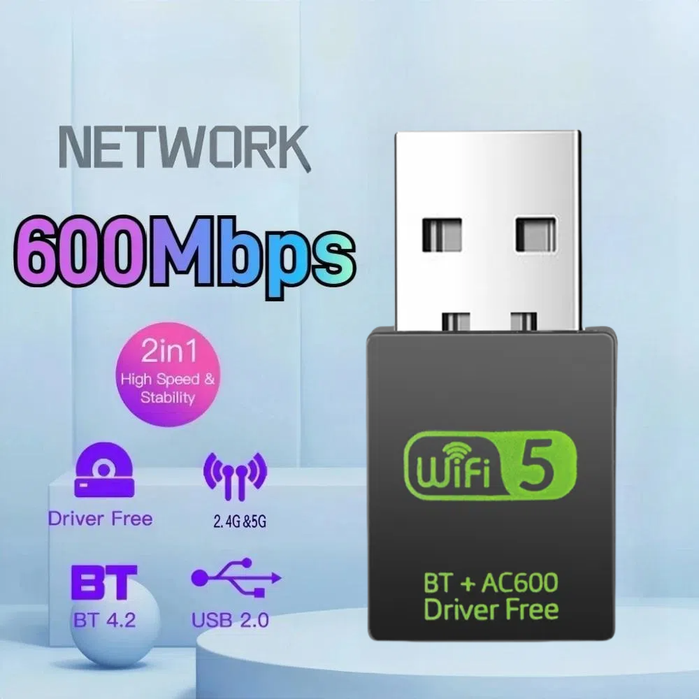 600 Mbps USB WiFi Bluetooth Ontvanger Zender 2 in ... – Vicedeal