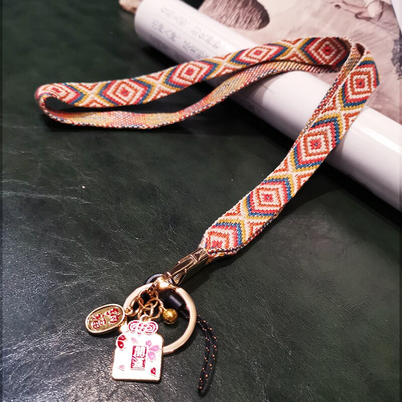 Kinesisk stil nafu lanyard nøkkelring stropper tau... – Vicedeal