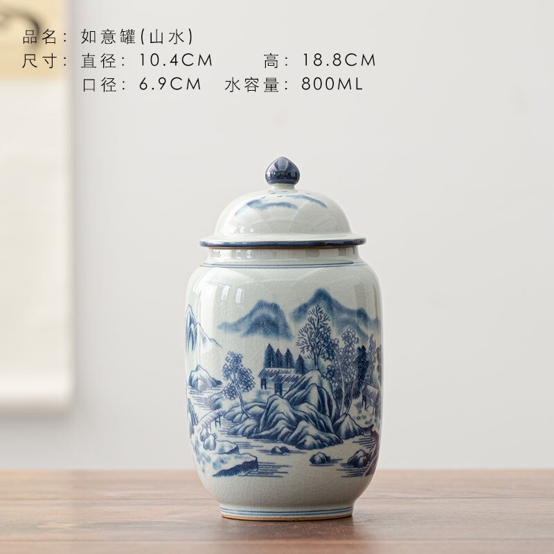 Ceramic Storage Jar with Lid Household Sealed Tea ... – Grandado