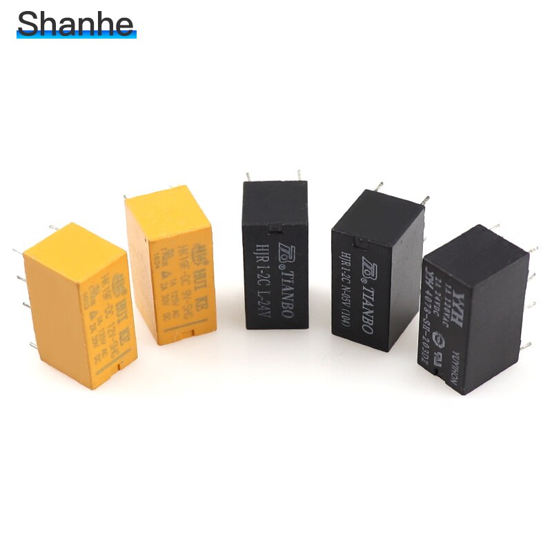 5pcs dpdt pcb relay 3V 5V 9V 12V 24V 8 pins relay ... – Grandado