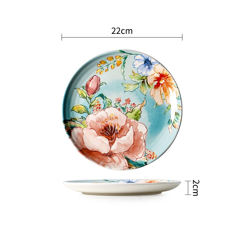 Underglaze Ceramic Plate French Home Rectangle Sna Vicedeal
