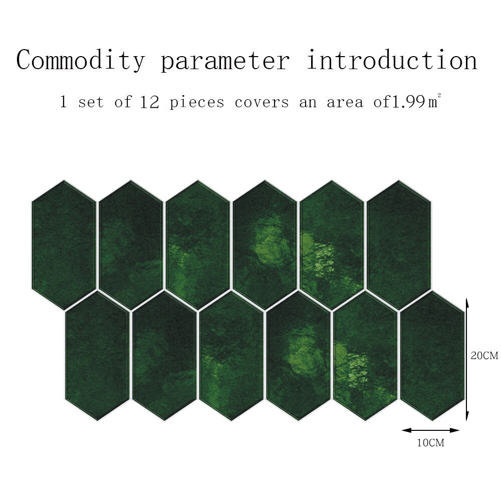 Retro Dark Green Diamond Arrow Shaped Crystal Tile... – Grandado