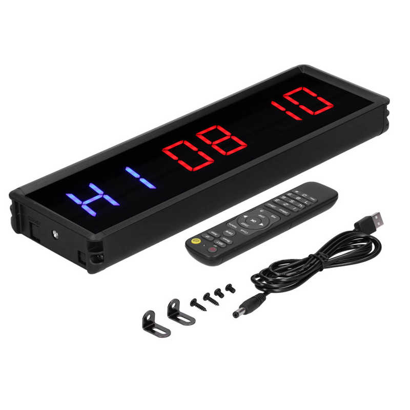 Led Interval Timer Gym Workout Count Down Up Clock Vicedeal
