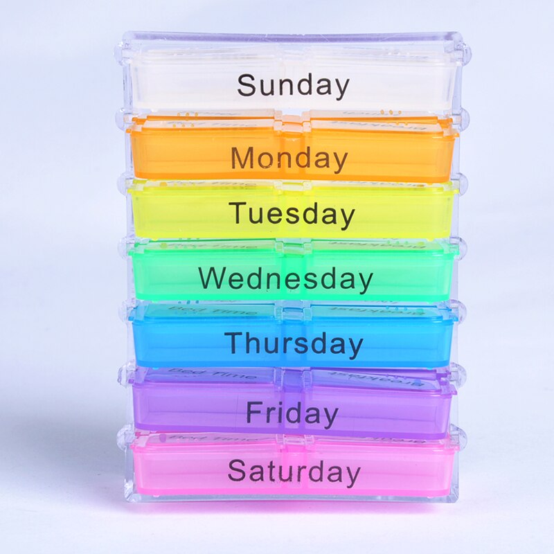 Medicine Weekly Storage Pill 7 Day Tablet Sorter B... – Grandado