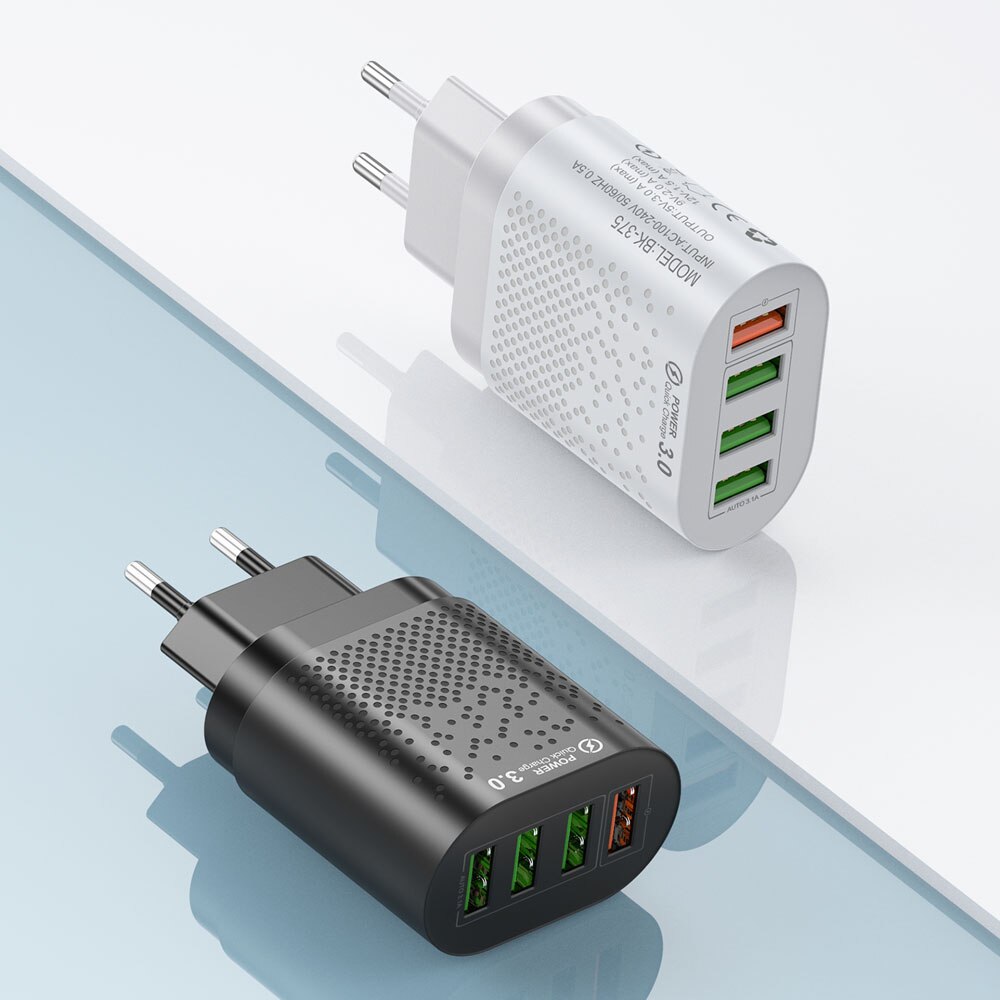 Eu/Us Plug Usb Charger 3A Quick Charge 3.0 Mobiele... – Vicedeal