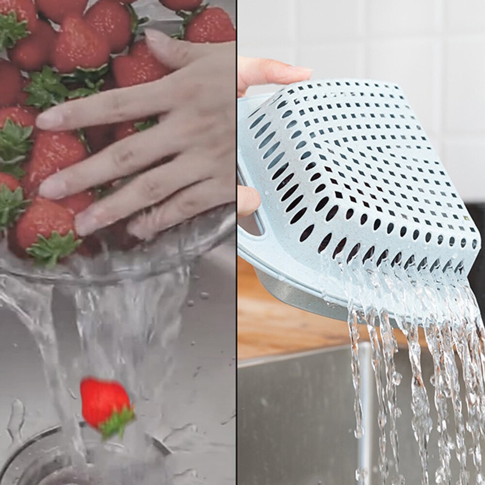Multifunction Folded Drain Basket Rice Washing Col... – Vicedeal