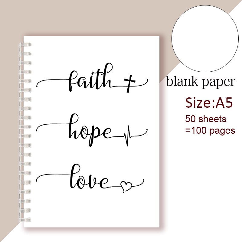 Faith Hope Love - Christian Spiral Notebook Note B... – Grandado