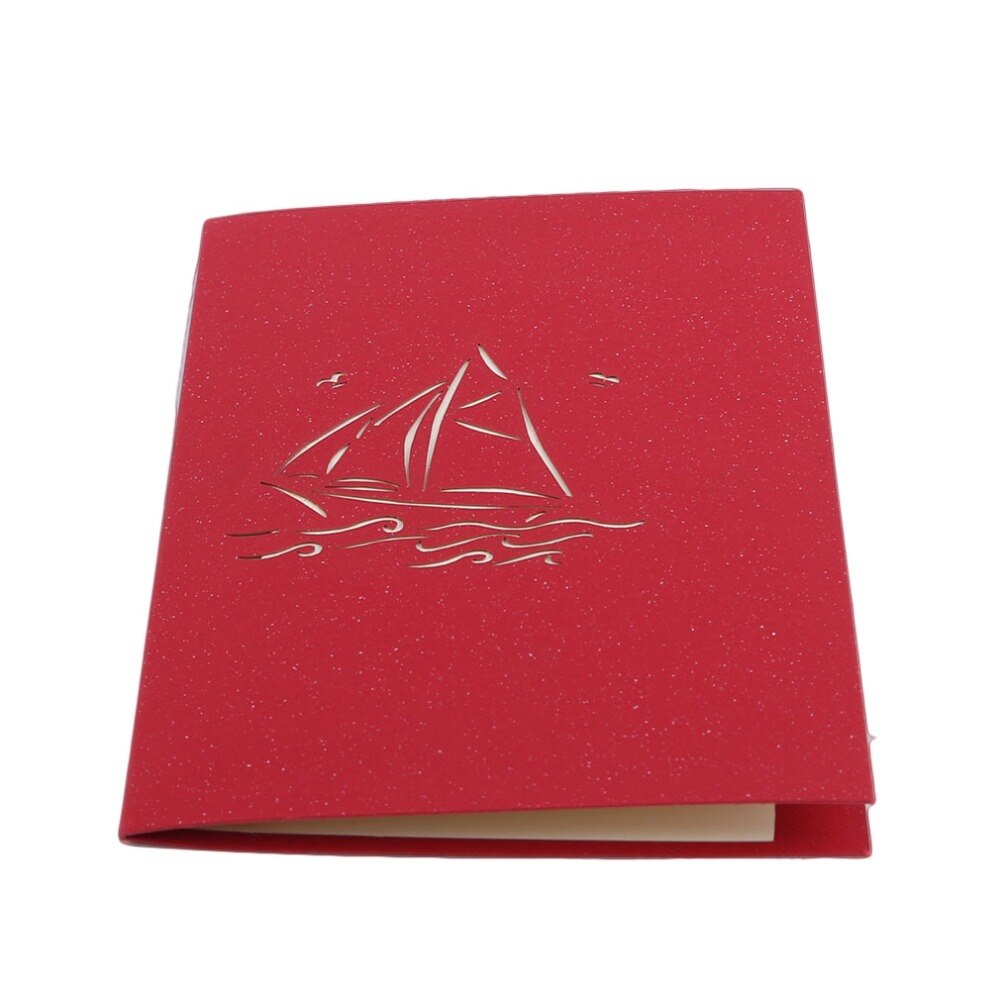 Smooth Sailing 3D Pop UP Cards Postcard With Envelope Stickers Wedding ...