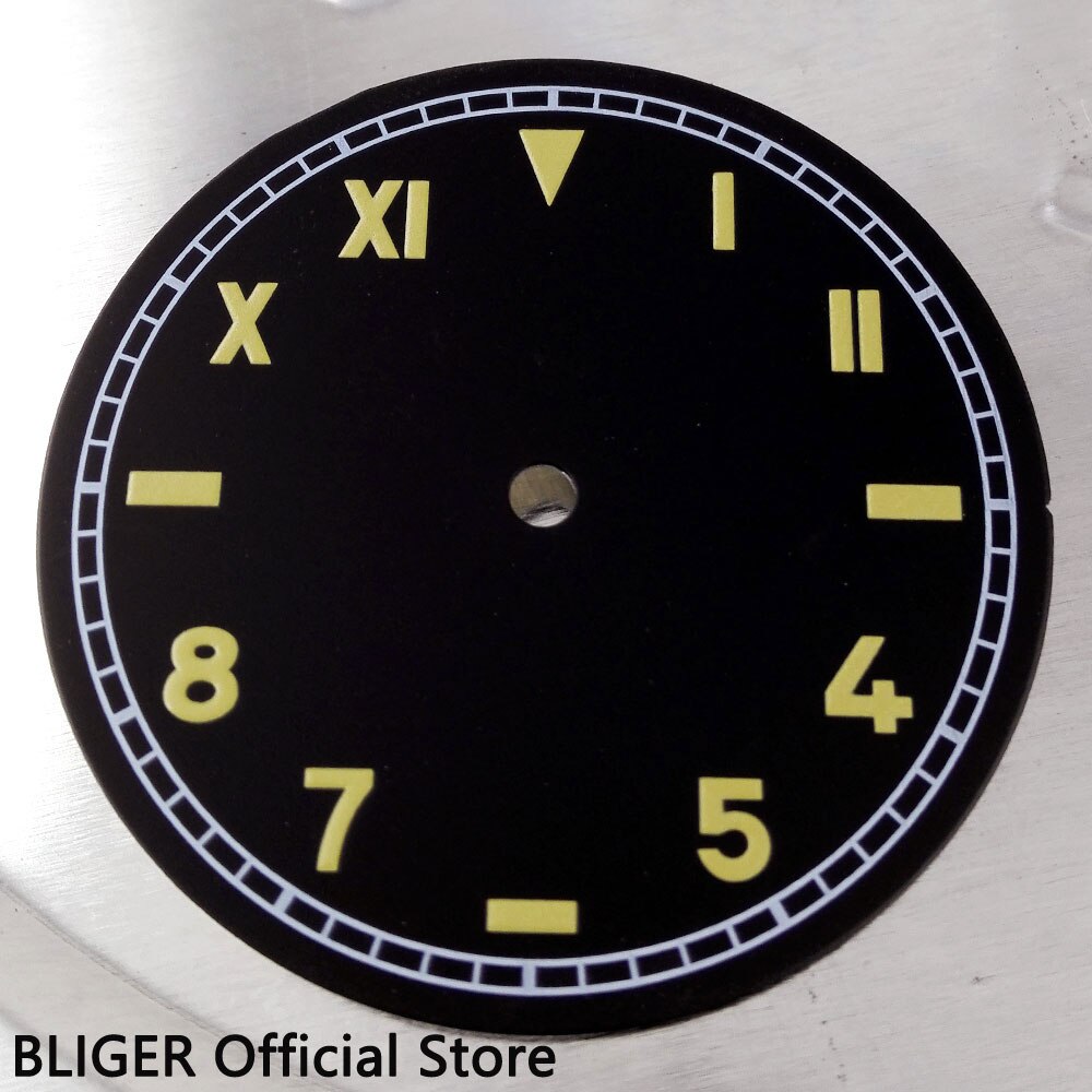 Vintage 37.5mm Black Sterile Dial Yellow Marks Wat... – Grandado