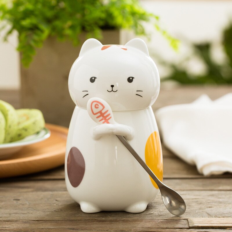 Cute 3d Animal Cat Ceramic Water Cup Lovers Large ... – Grandado