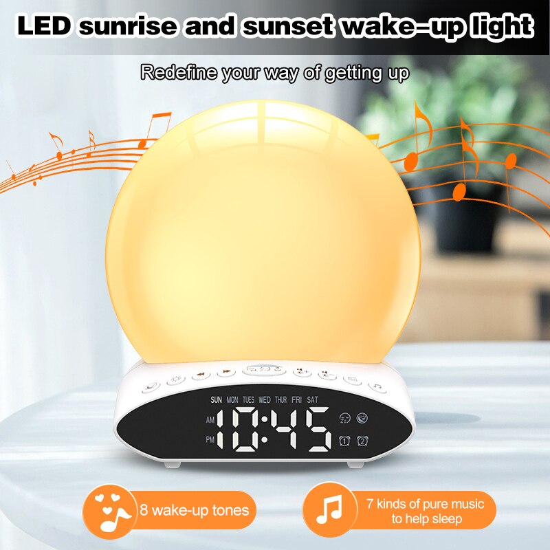 Colorful LED Atmosphere Projection Alarm Clock Des... – Grandado