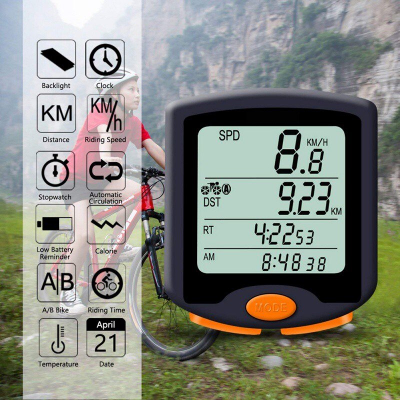 D-B Bike Speed Meter Digital Bike Computer Multifu... – Grandado