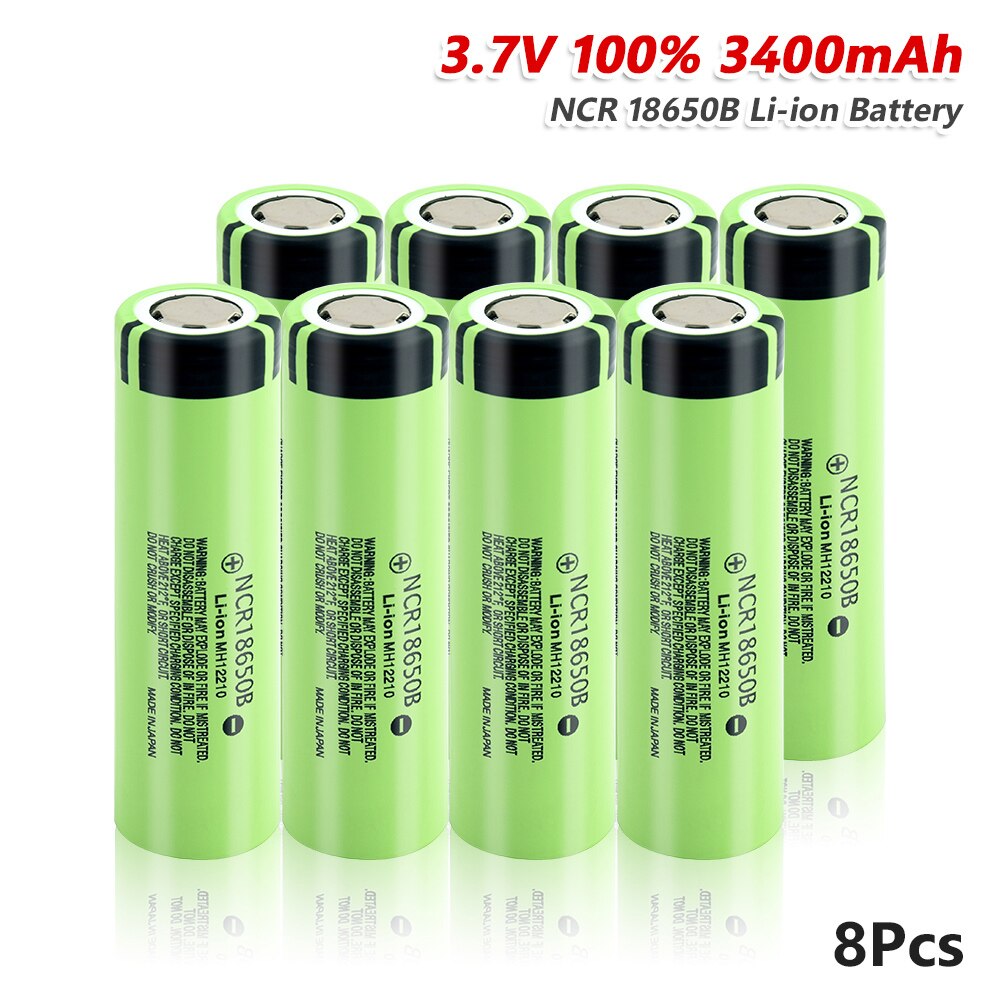 1/2/4/6/8/10Pcs Real 3400Mah 3.7V Oplaadbare NCR18... – Grandado