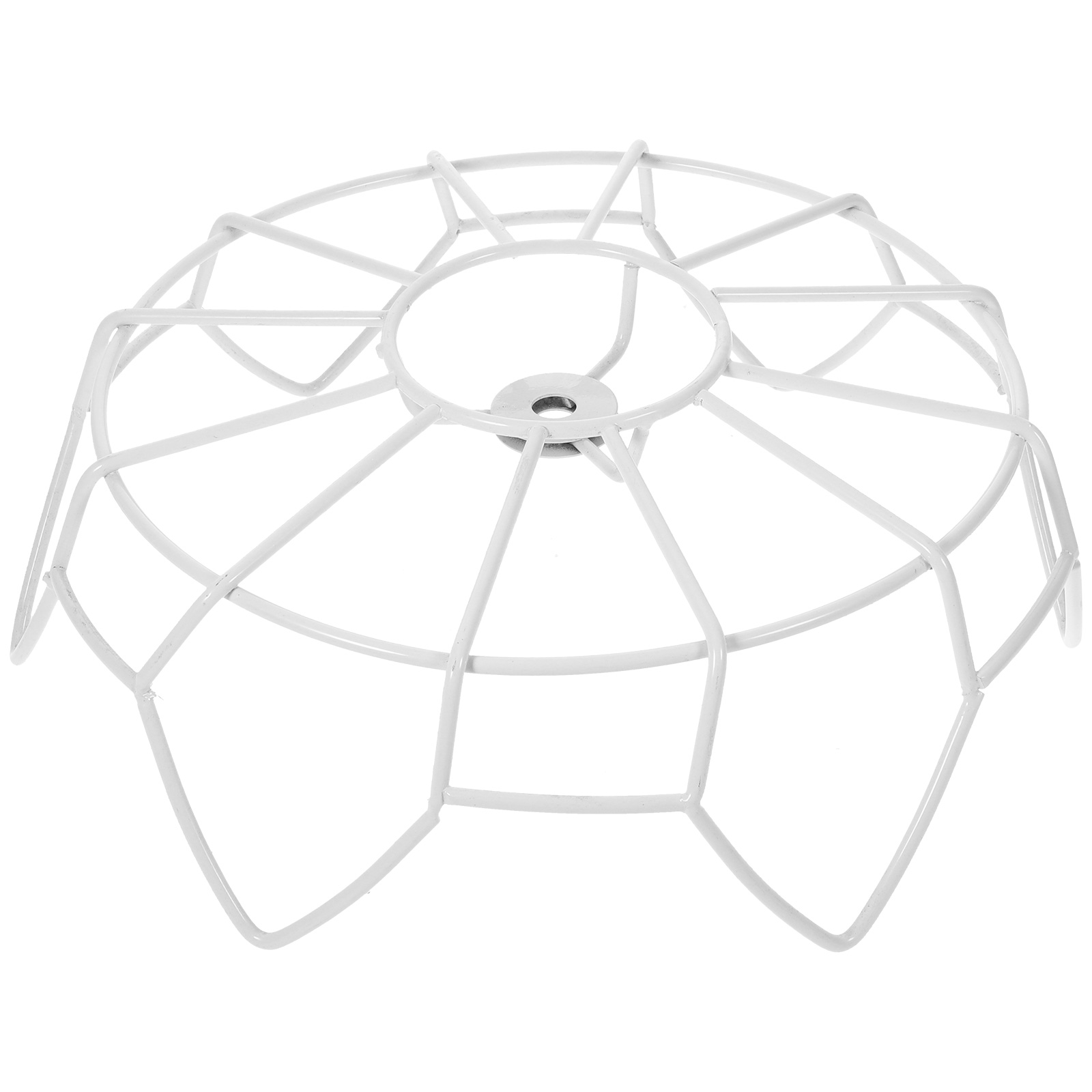 Double Layer Silver Lamp Shade Frame Metal Lampsha... – Grandado