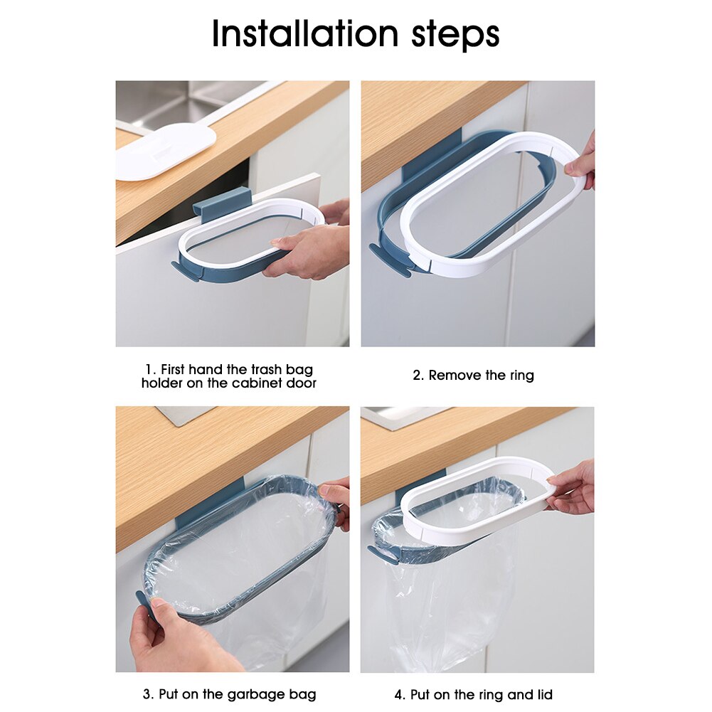 Portable Plastic Garbage Hanging Bag Kitchen Trash... – Vicedeal