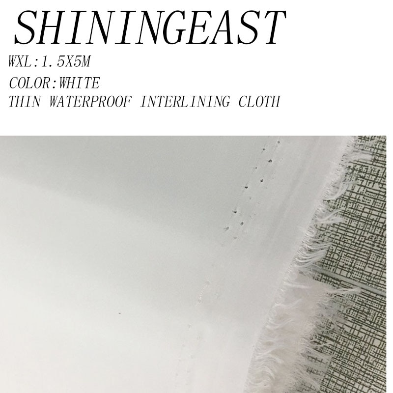 5m/lot 1.5m W white thin dense waterproof interlin... – Vicedeal