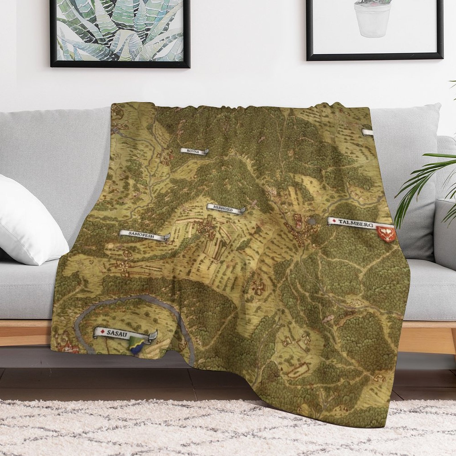 Kingdom Come Deliverance Map Throw Blanket Polar S... – Vicedeal