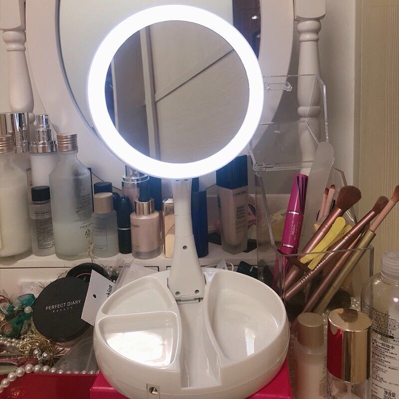 Equipped led mirror light up mirror desktop makeup... – Grandado