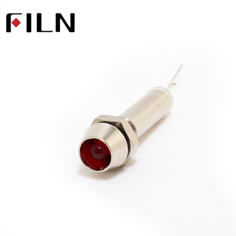 6 MM LED 110 V LED metalen lampje concave hoofd pi... – Vicedeal