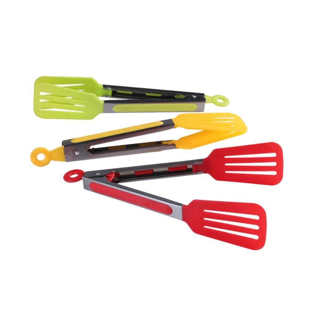 Colorful BBQ Tongs Silicone Cover Handle Kitchen Tongs TPR and ...
