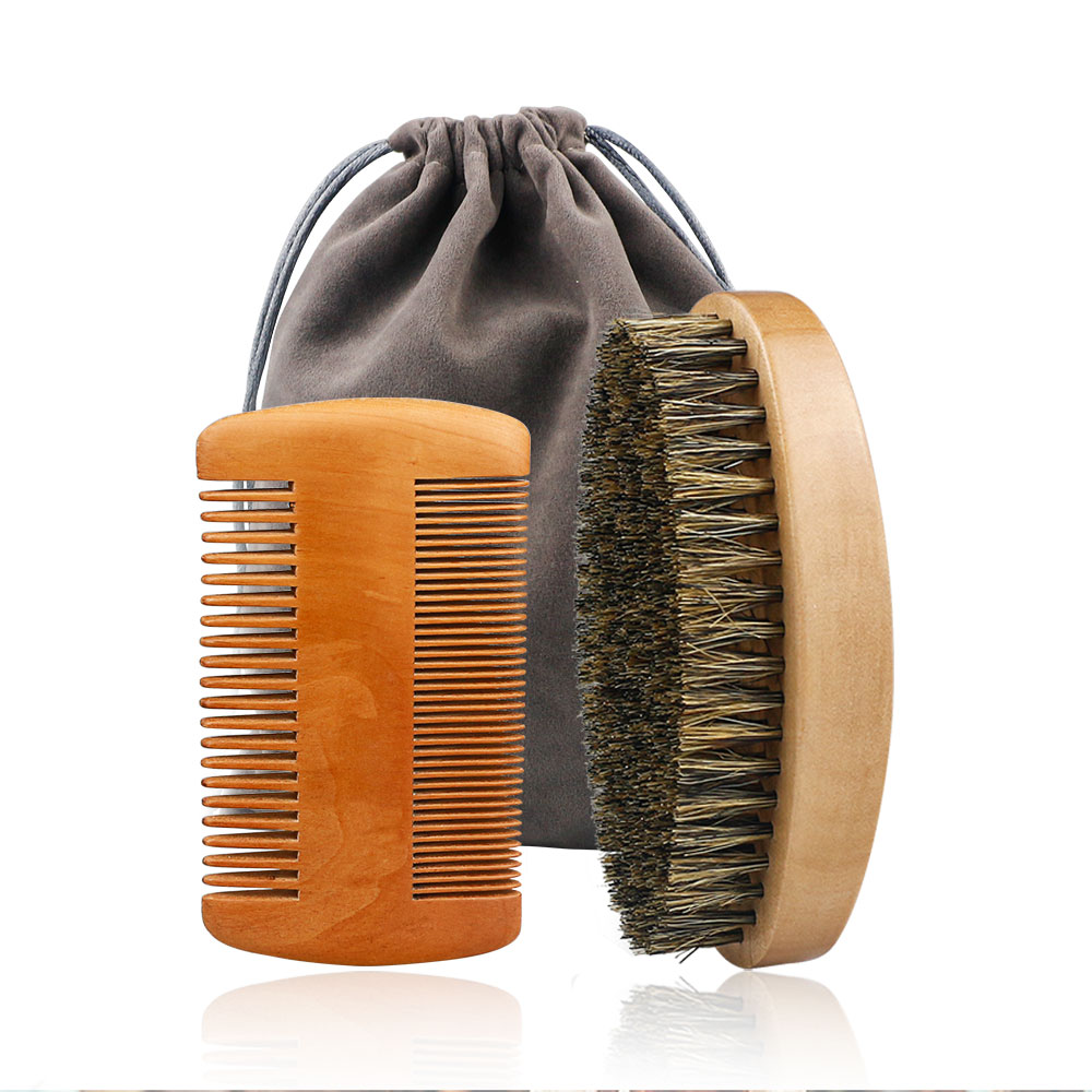 Barber Men Shaving Brush Comb Kits Wood Soft Boar ... – Grandado