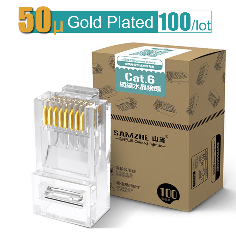 SAMZHE Cat6 RJ45 Modular Plug 8P8C Connector for E... – Vicedeal