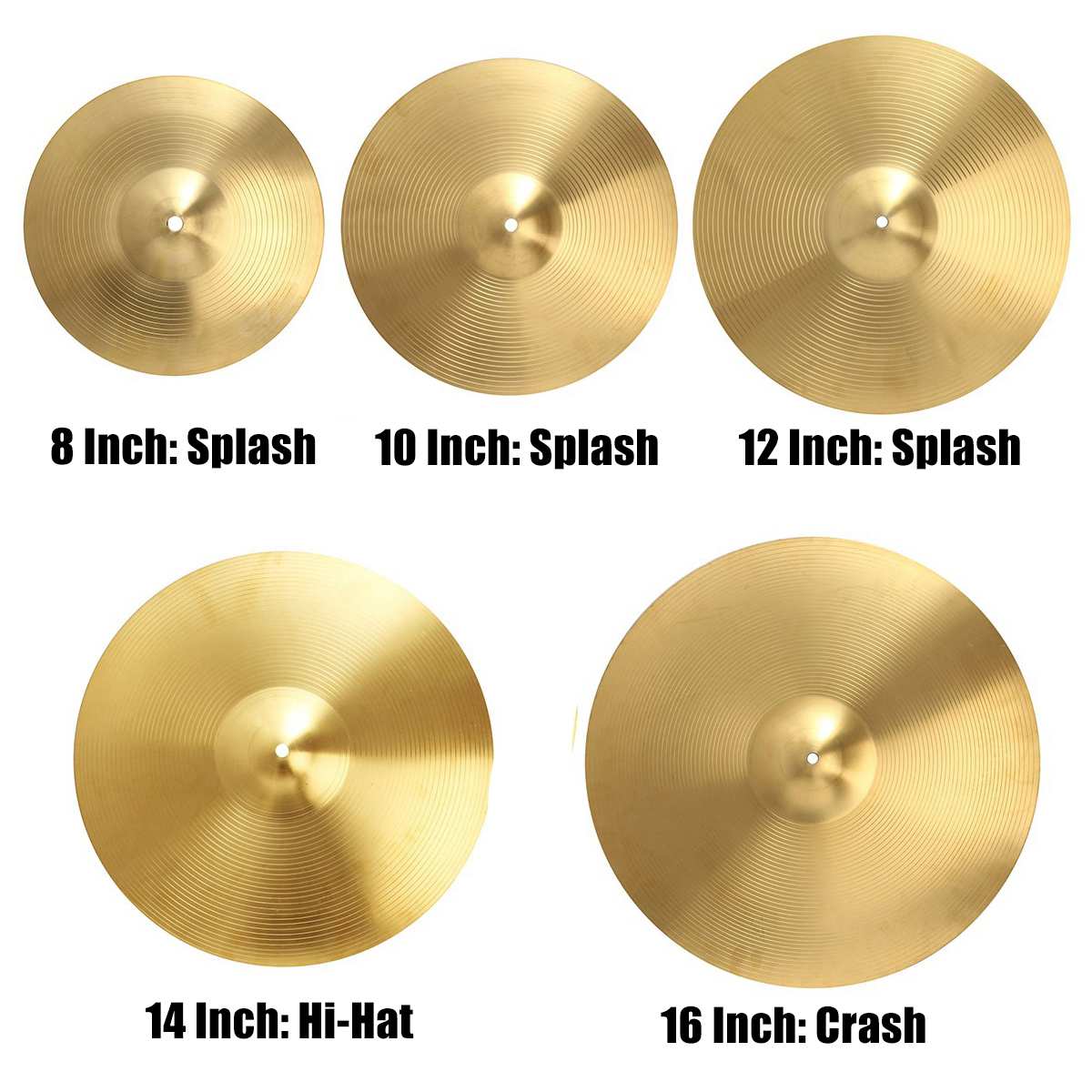 Brass Cymbals For Drums Kit Splash Crash Kide Hi-H... – Vicedeal