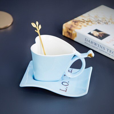 mug coffee cup Nordic ins light luxury simple hear... – Vicedeal