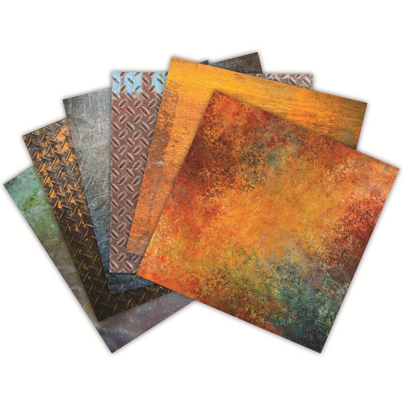 24Pcs/Lot Metal Texture Retro Material Papers DIY ... – Vicedeal