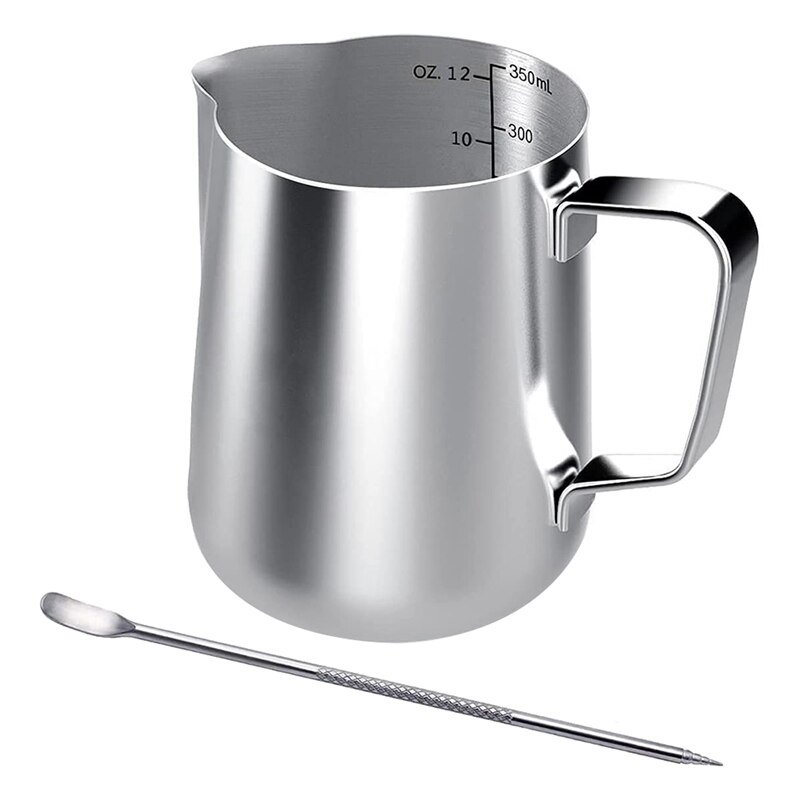 Milk Frothing Jug 350Ml Milk Jug Stainless Steel M... – Grandado