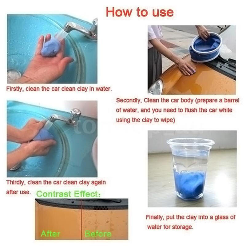 100g Car Cleaning Mud Wash Brush Tool Car Clay Bar... – Grandado