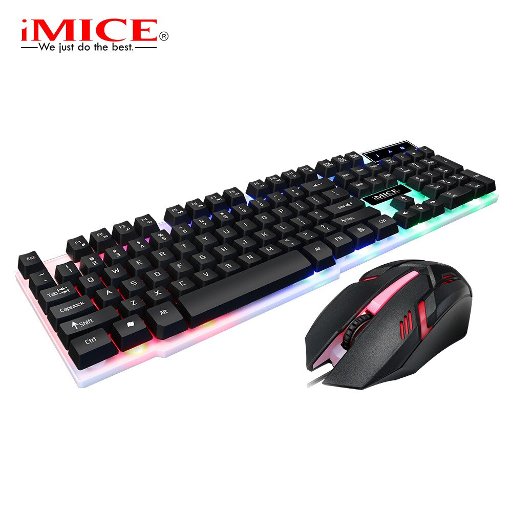 Wired Game keyboard suspended key cap rainbow back... – Vicedeal