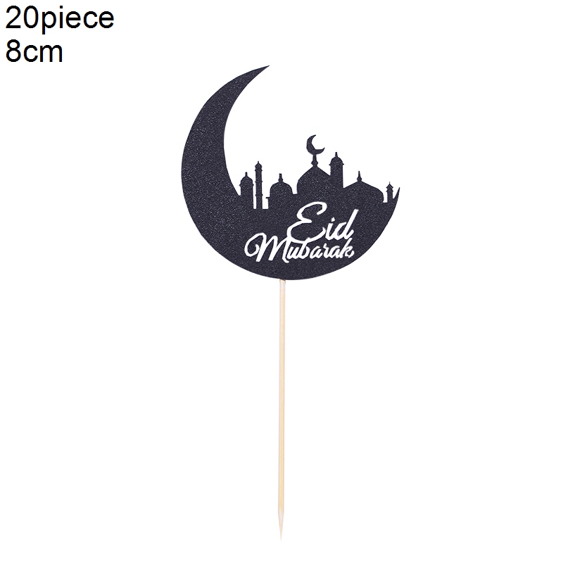 Glitter Eid Mubarak Cake Topper Ramadan Kareem Dec... – Grandado