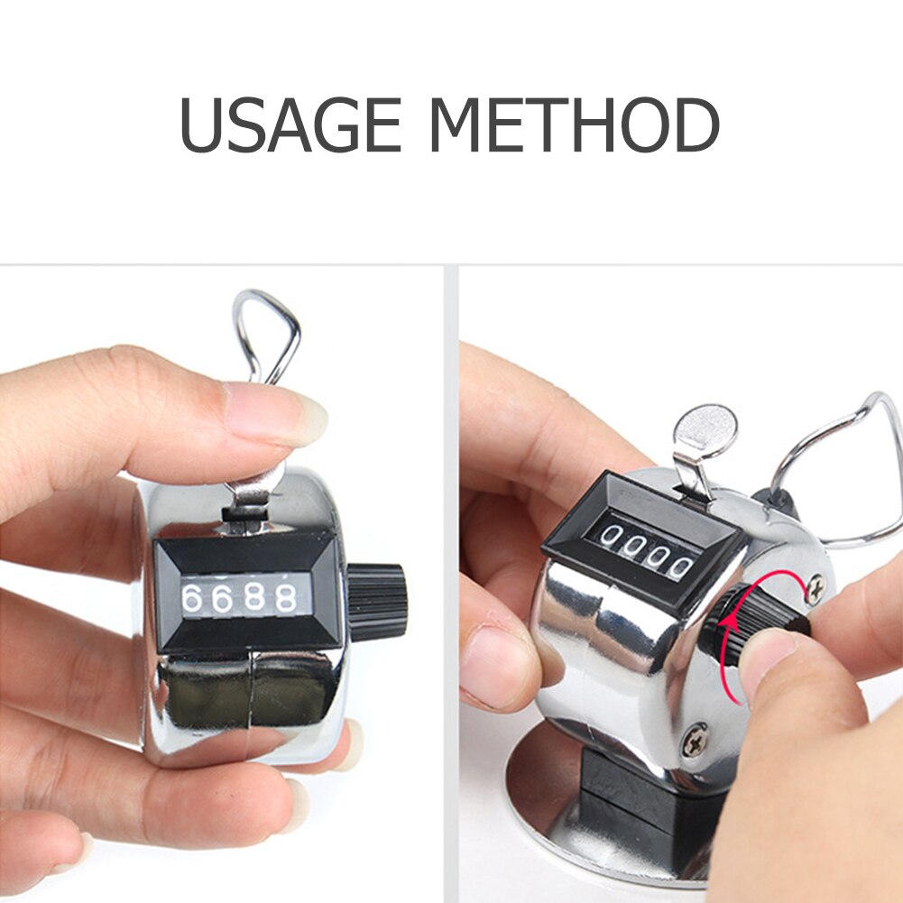 4 Digit Number Manual Mini Tally Counter Mechanica... – Grandado