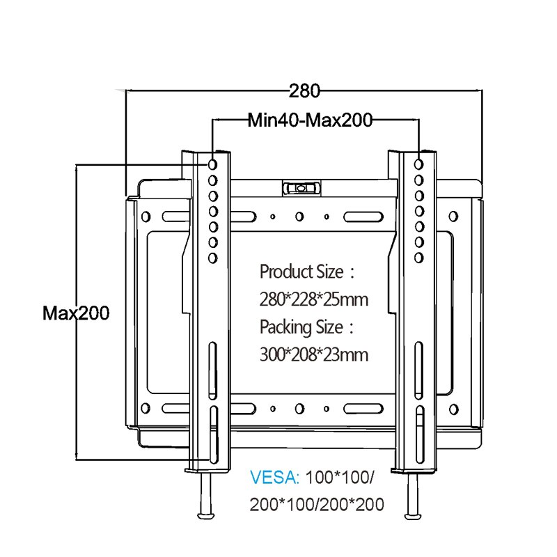 Universal Fixed TV Wall Mount Bracket Fixed Flat P... – Grandado