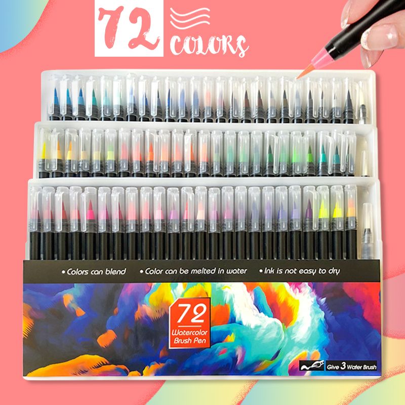 12/20/24/48/72 Colors Markers Set Drawing Water Fe... – Vicedeal