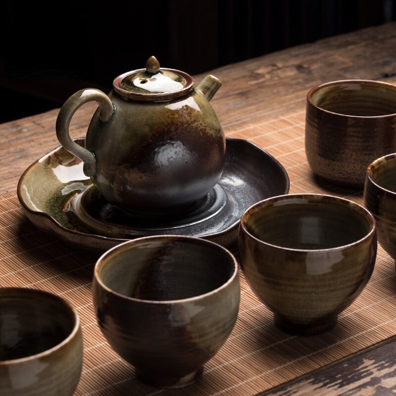 Chinese retro stoneware teacup kiln turned ceramic... – Grandado