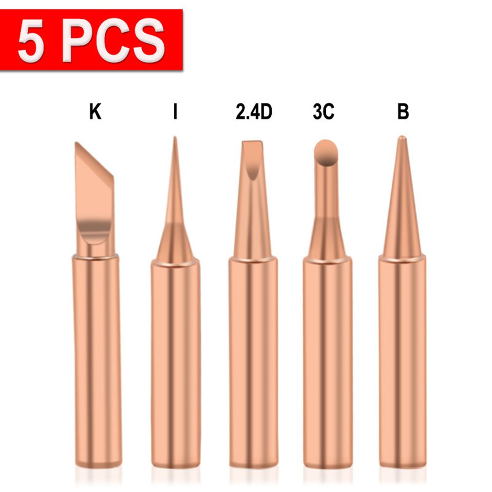6pcs/set Soldering Iron Tips Pure Copper 900M-T So... – Grandado