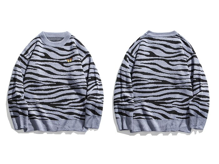 Hip Hop Streetwear Embroidery Butterfly Zebra Stri... – Grandado
