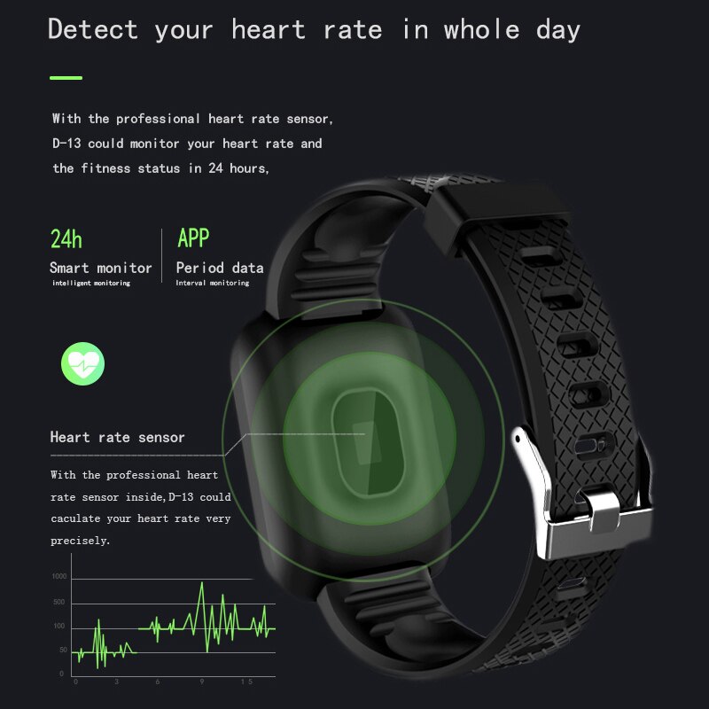 KESHUYOU D13 klok smart polsband band smart armban... – Grandado