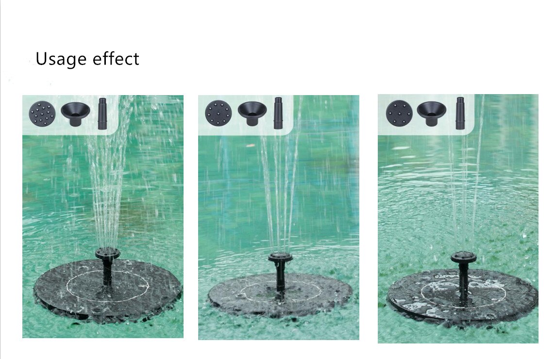 #H30 1W/1.5W Round Solar Fountain Floating Water F... – Grandado