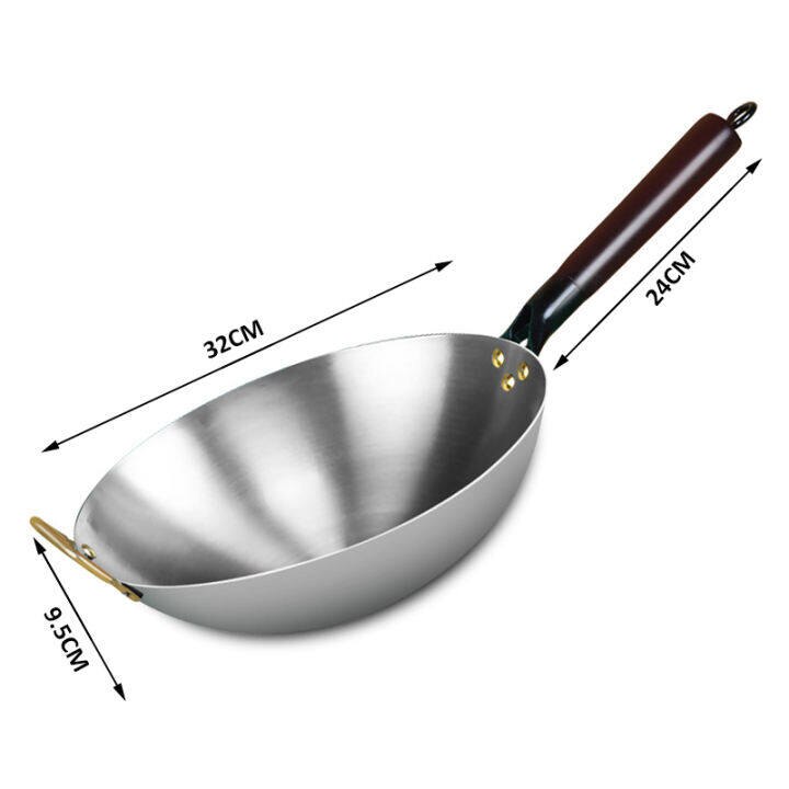 Non-stick Gietijzeren Wok Chinese Traditionele Wok... – Vicedeal
