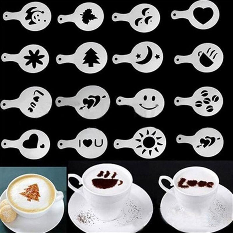 TTLIFE 16pc Cake Duster Templates Coffee Stencils ... – Grandado