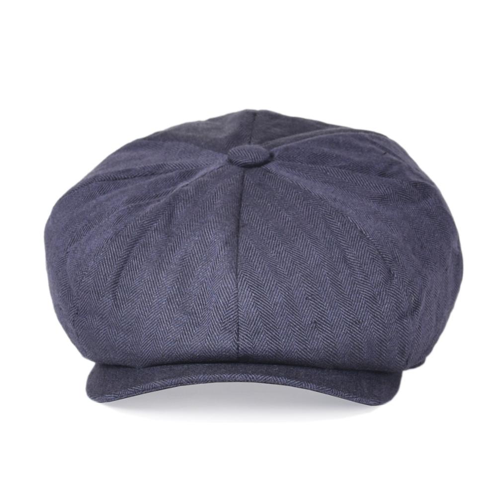 BOTVELA Newsboy Cap for Men Women Herringbone Line... – Grandado